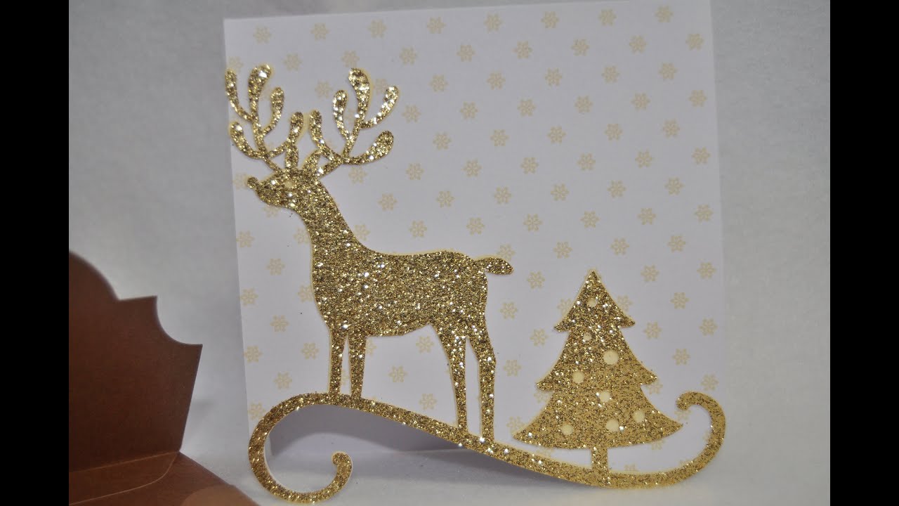 Fast & Easy Christmas Reindeer Card - Cricut Explore - YouTube