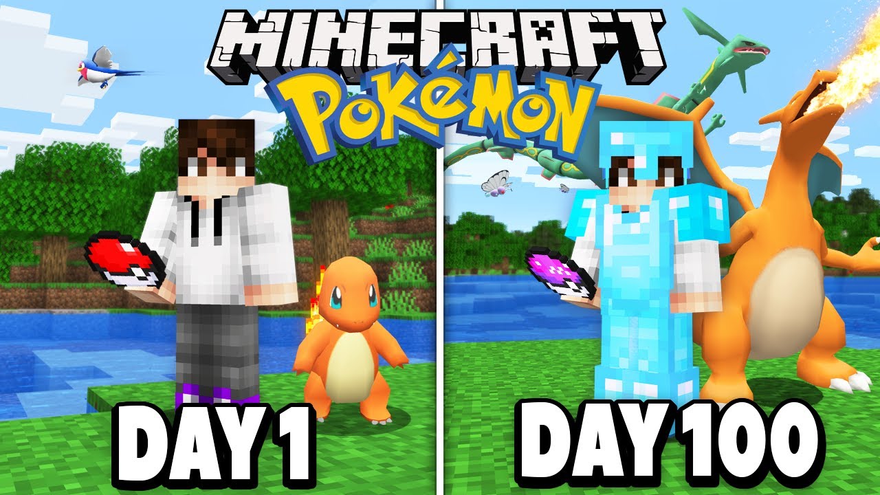 I spent 100 DAYS in Minecraft Pokémon.. here's what happened ...
