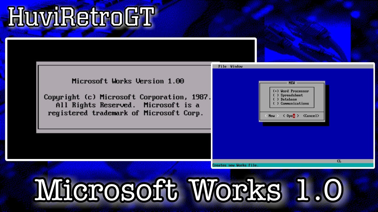 HUVI RETRO: Instalación de Works 1.0 (DOS) - YouTube