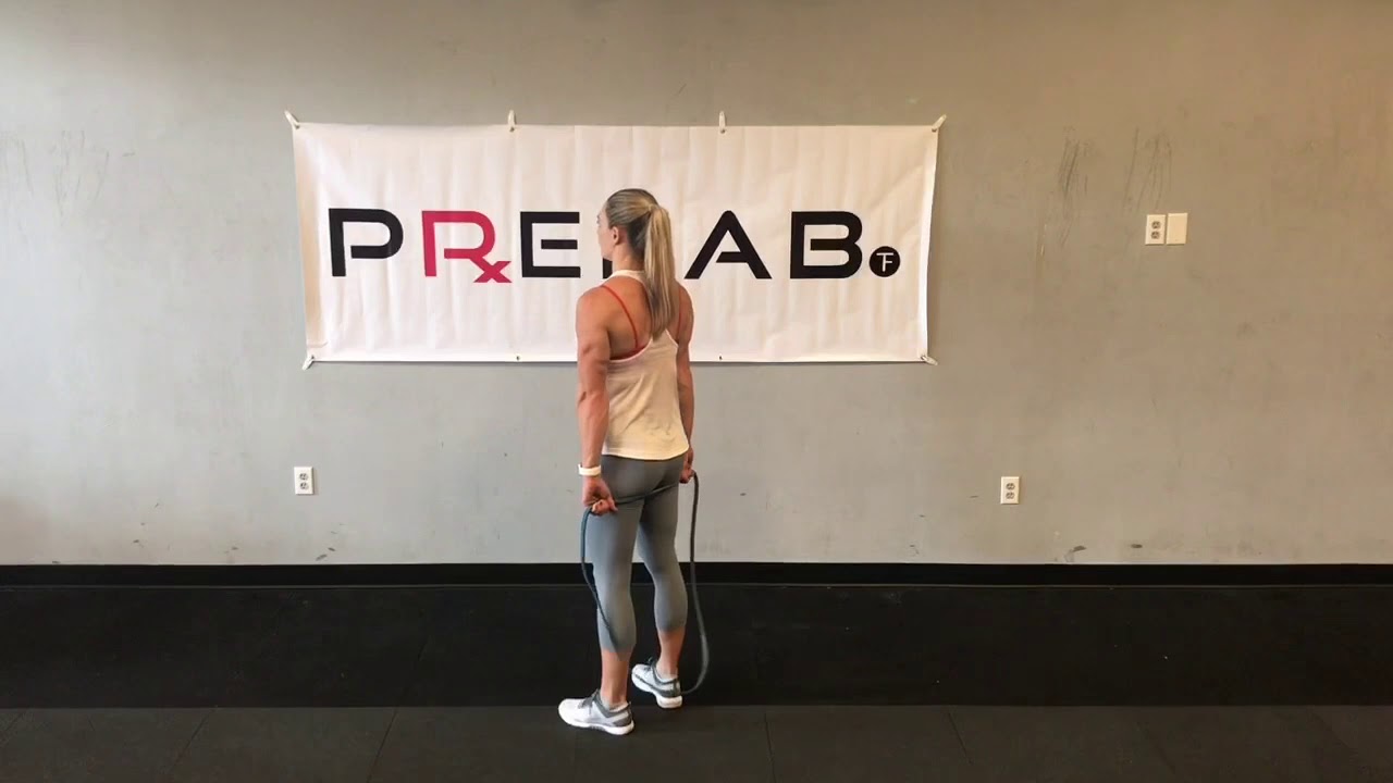 Band Assisted Shoulder Extension - YouTube