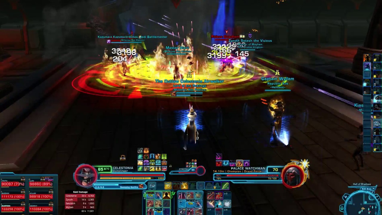 SWTOR Raiding - SM DP level run, HM EV first boss - The Army of Light ...