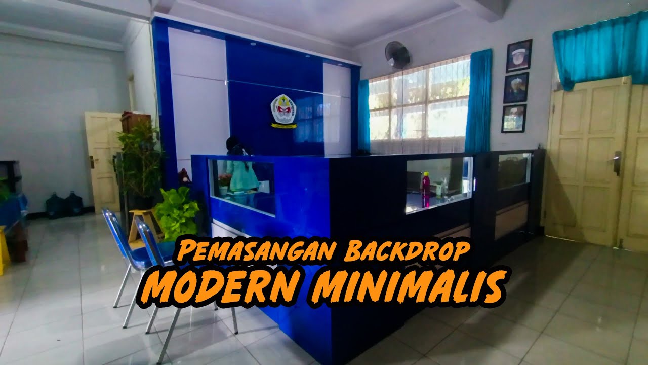 BACKDROP RESEPSIONIS SEKOLAH #rejimsinterior - YouTube