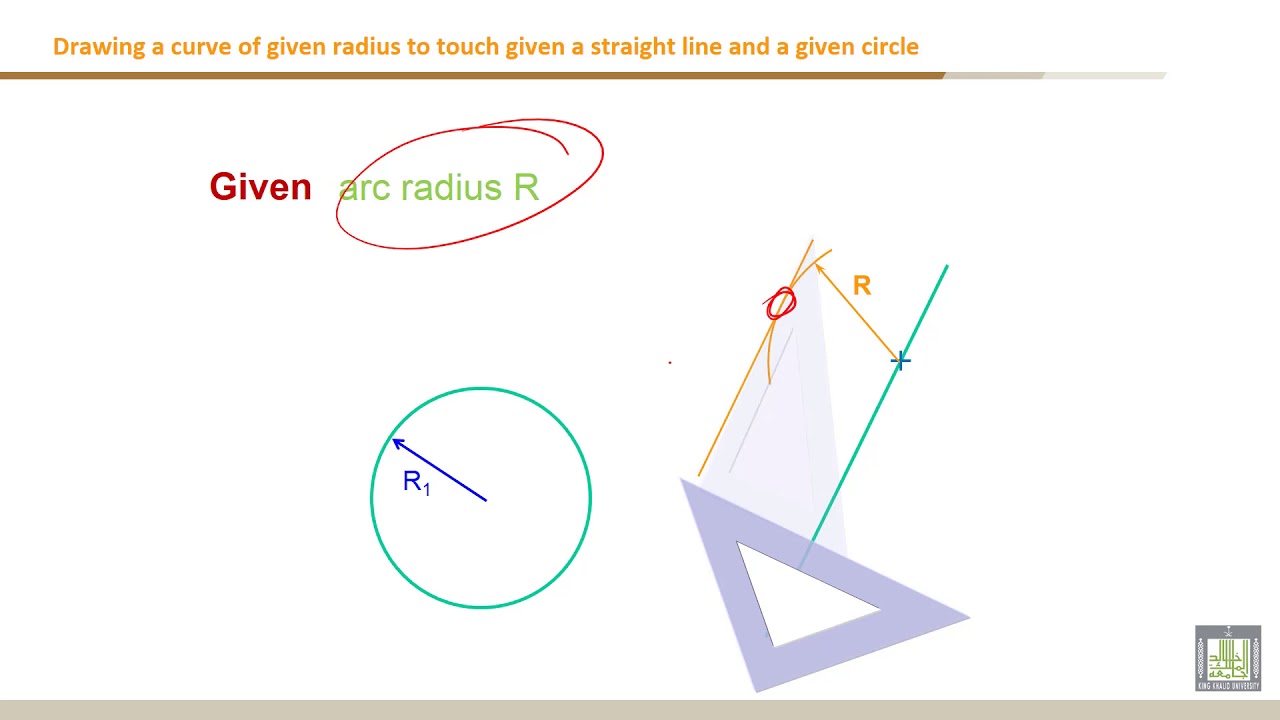 Engineering Drawing - 1 | C2-L10 | Drawing a curve of given radius to ...