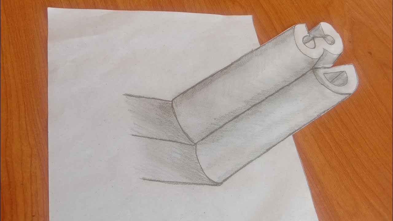 Easy 3D drawing illusion | Learn Optical illusion drawing with pencil ...
