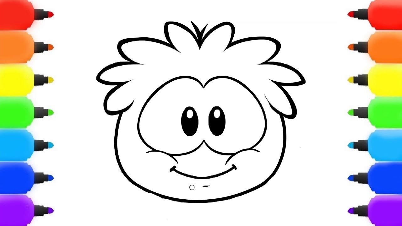 How to Draw Puffle Image Placeholder for kids for beginners - YouTube