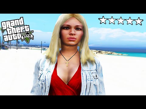 GTA 5 CRAZY GIRL FIVE STAR POLICE RAMPAGE LOS SANTOS! (GTA V Mods)
