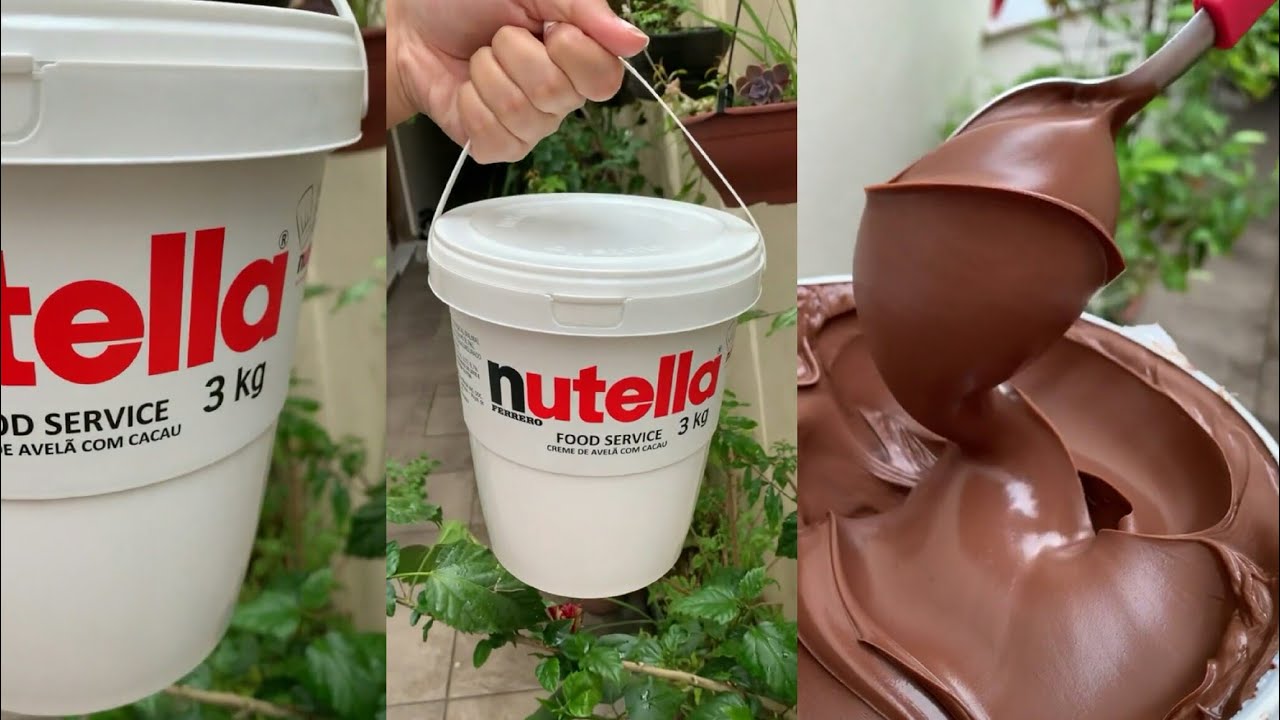 Nutella Bucket Chocolate ASMR I Satisfying - YouTube