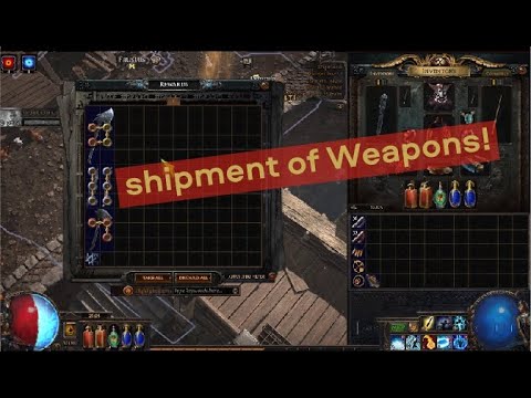How to get weapons from your ship. POE /path of exile shipping. - YouTube