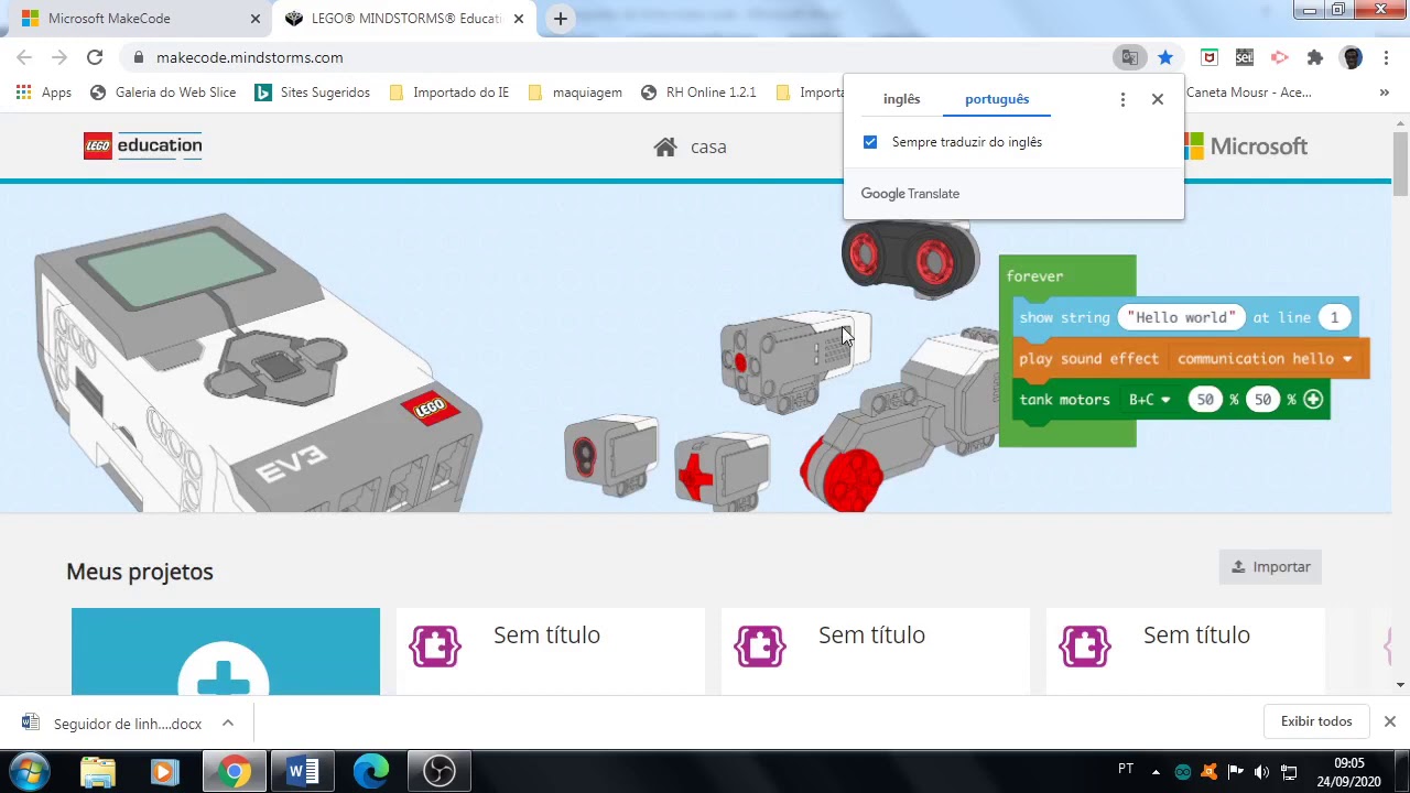 Seguidor de linha EV3. - YouTube