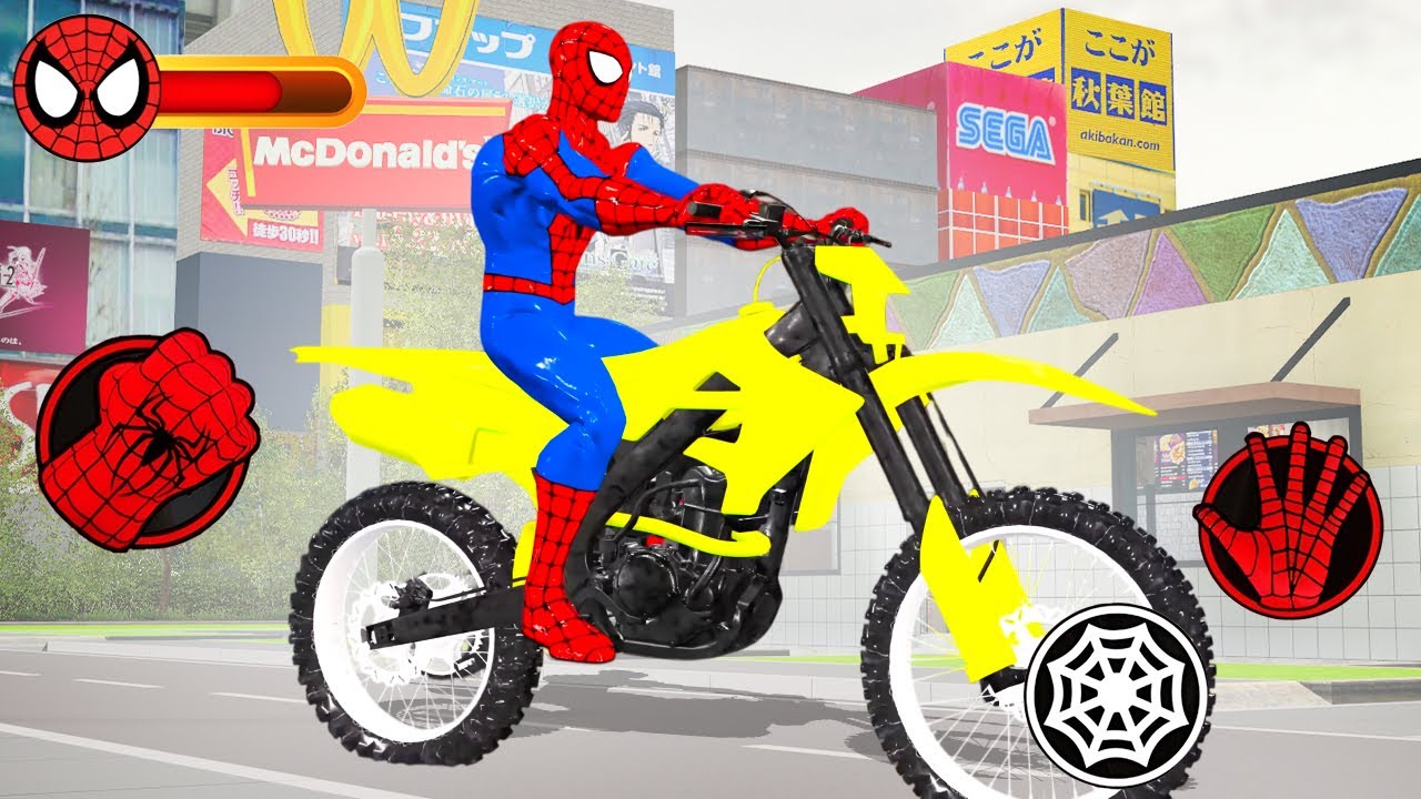PLAYING as SPIDER-MAN on MOTORCYCLE in Garry's Mod - YouTube