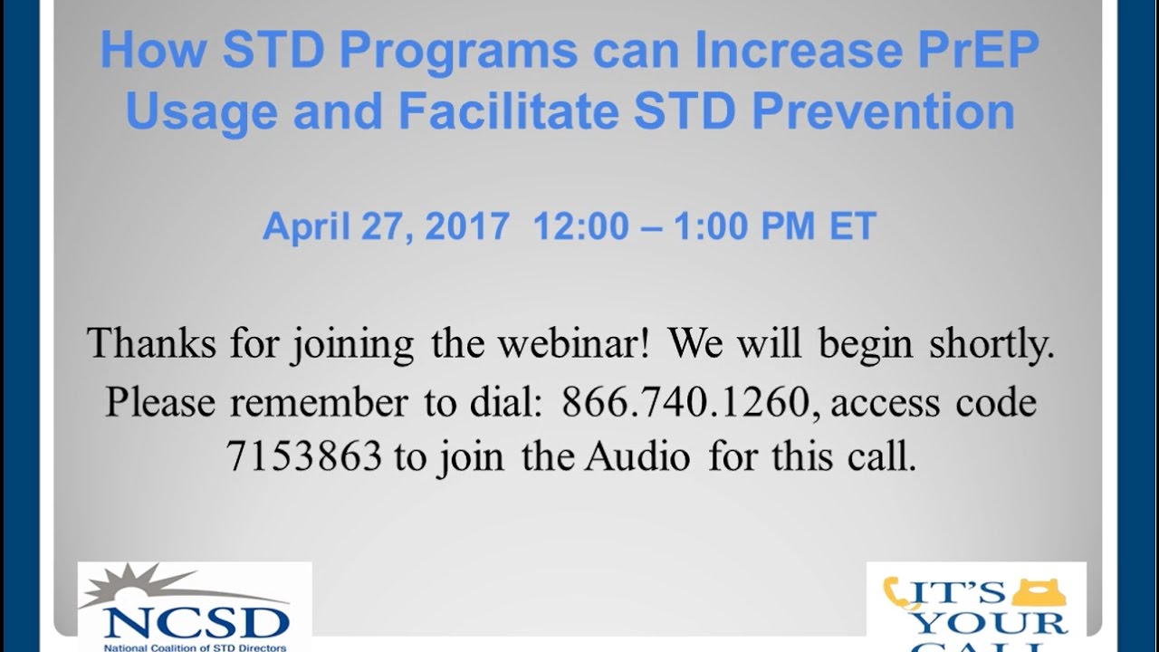 It's Your Call - STD and PreP 4/27/17 - YouTube