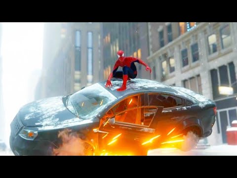 amazing spiderman car fight ps5 - YouTube