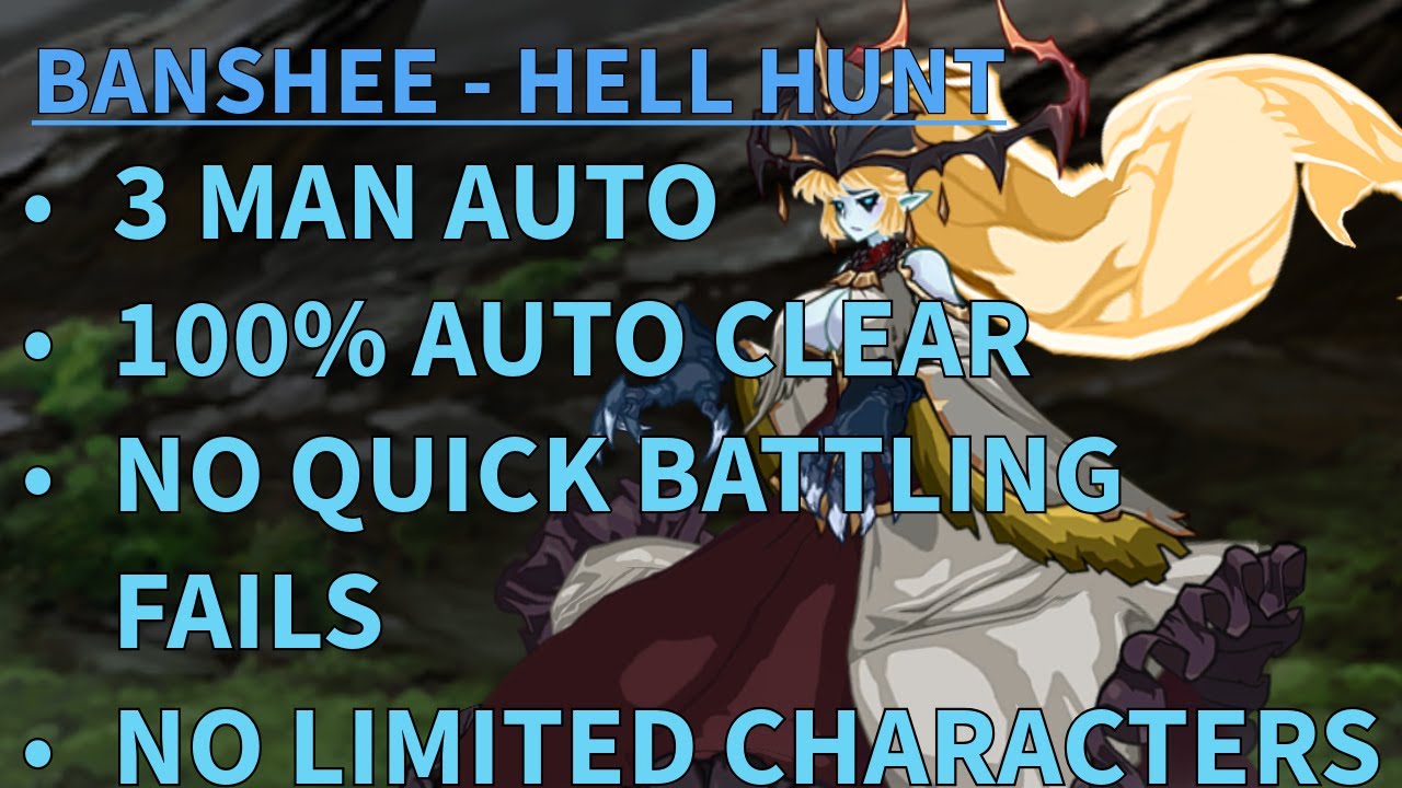 Banshee Hunt Hell || 3 Man-Auto 100% clear || Epic Seven (May 2025 ...