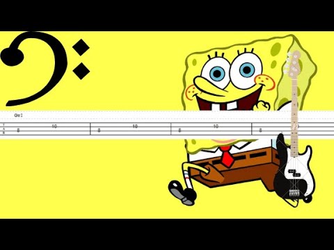 SpongeBob - Theme (Melody) Bass Tab Tutorial