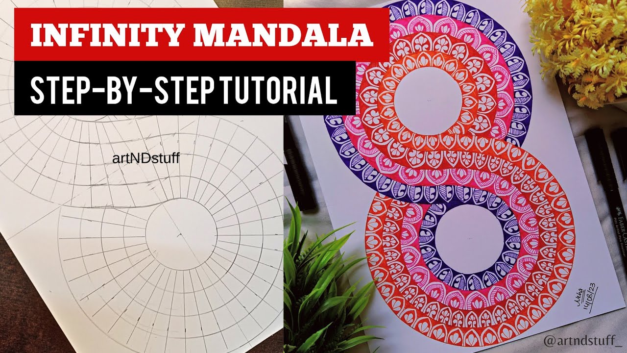 How to DRAW INFINITY MANDALA | Mandala Art for Beginners| Step-by-step ...