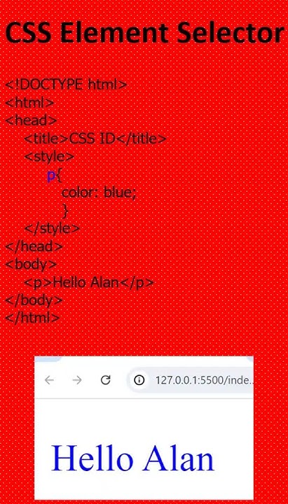 CSS Element Selector | Internship in Chennai for cse students | kaashiv infotech google reviews ...