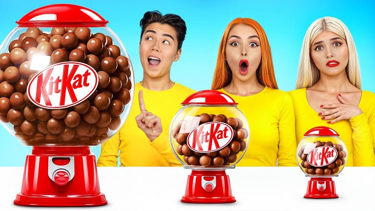Big vs Medium vs Small Food Challenge | Funny Food Situations by Candy ...