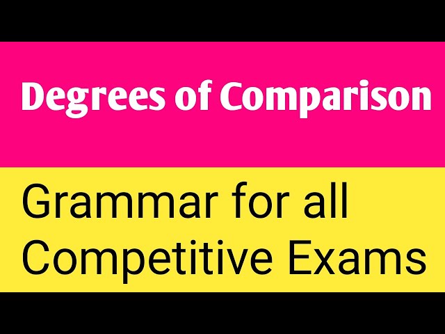 Degrees Of Comparison Rules And Examples With Exercises, 51% OFF Degrees Of Comparison Rules And Examples With Exercises, 51% OFF