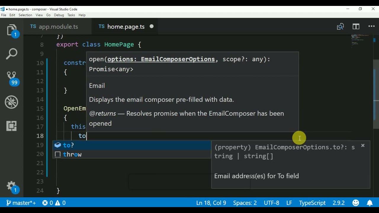 Email Composer in Ionic - YouTube
