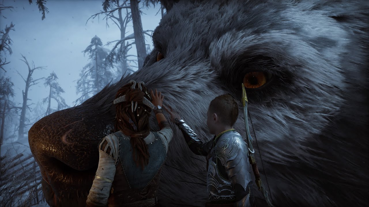 Atreus Pets Fennir | Must Watch 🤯 | God of War Ragnarök PS5 4K Gameplay ...