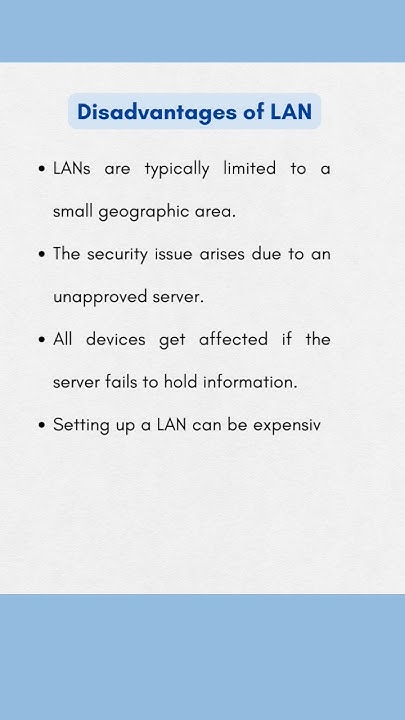 Disadvantages of LAN (Local Area Network) | Computer Fundamentals ...