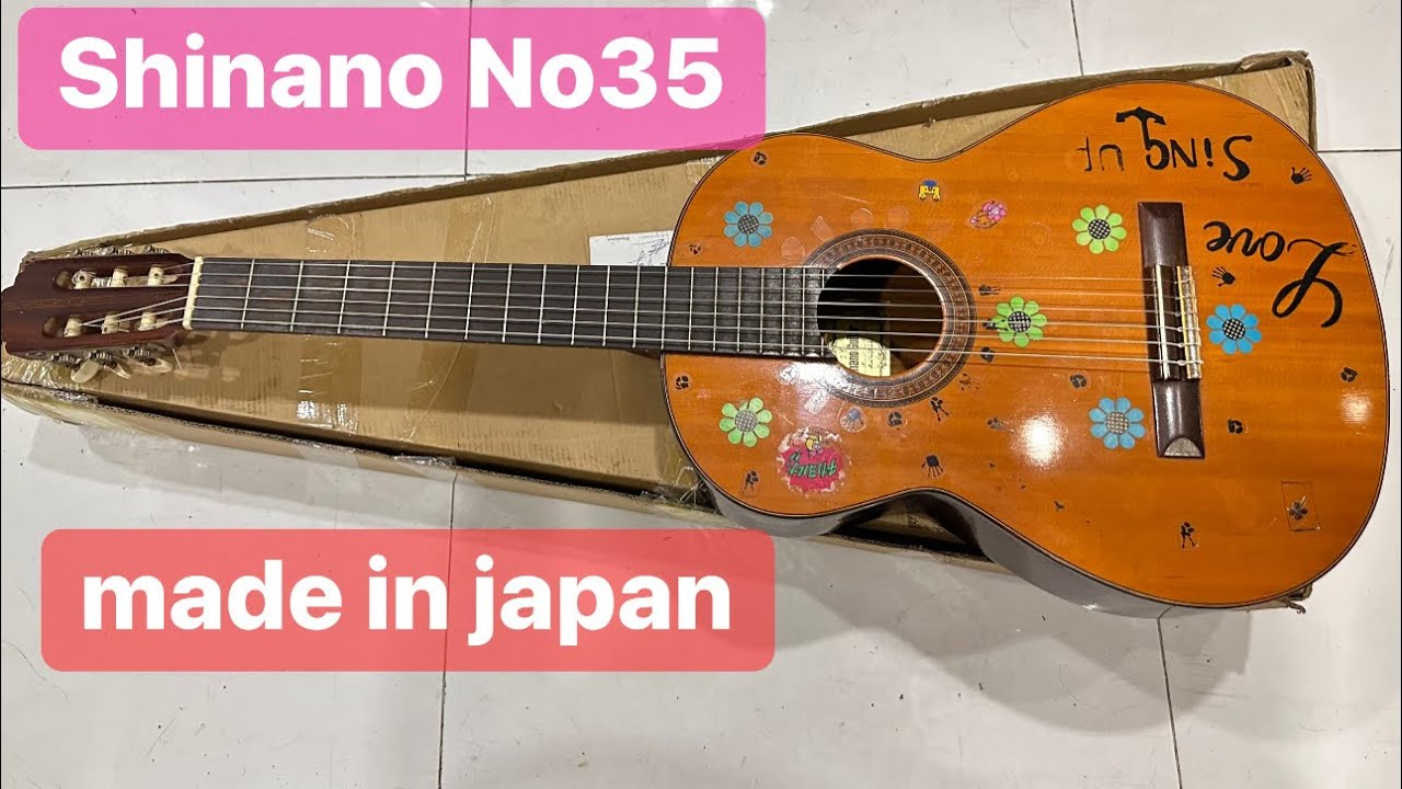 Đàn guitar classic nhật Shinano No-35. Giá 1tr200k ( test guitar ...