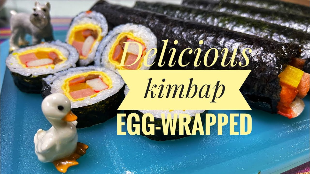 Ham Kimbap Egg Wrapper (햄 김밥) | Easy to make HAM KIMBAP | 🌯🥓🥕🥚🥢 - YouTube