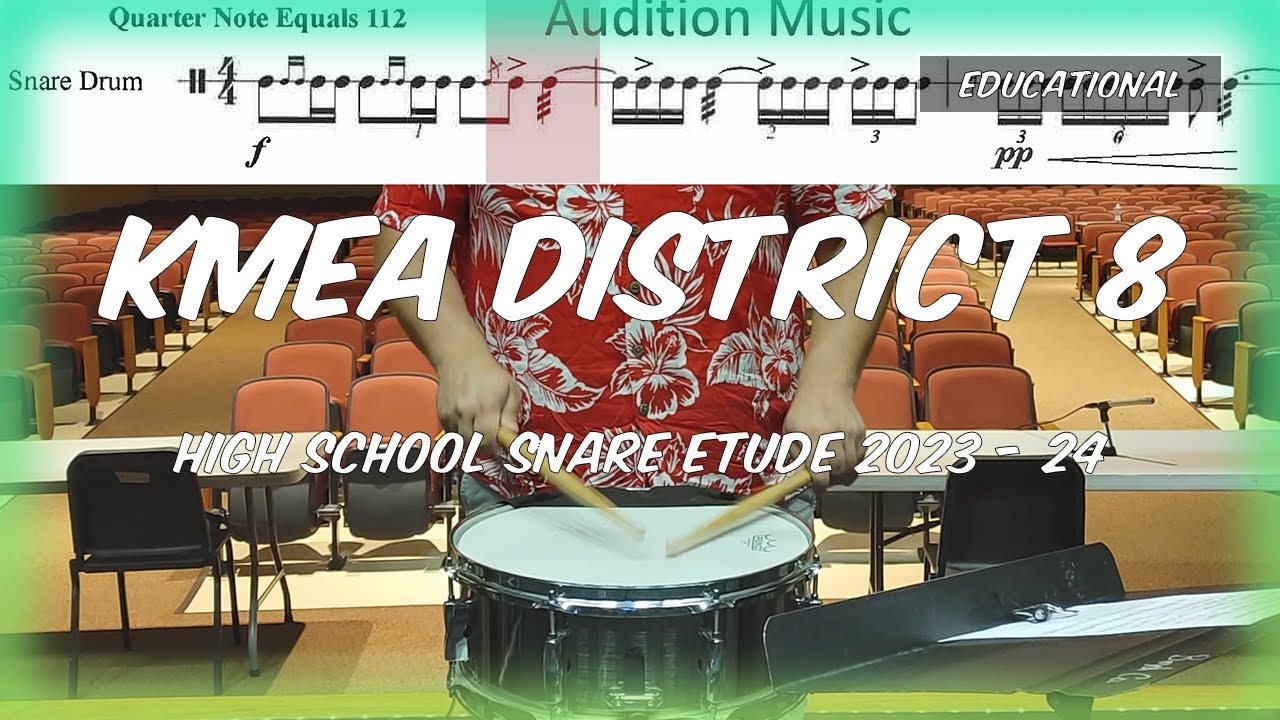 2023-24 KMEA District 8 High School Snare Etude | Wes Denkins - YouTube