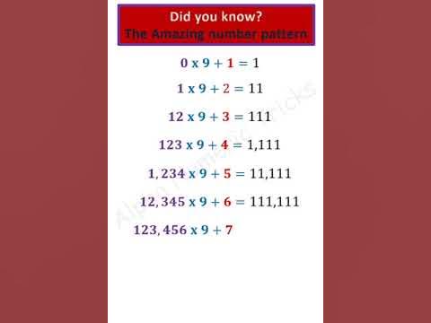 Do you know?|Amazing number patterns|AlphaNumericTricks - YouTube
