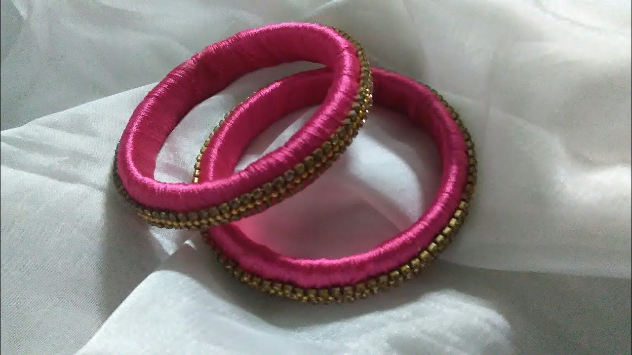 How to make silk thread Bangles?||Silk thread Bangles||DIY||Jewellery ...