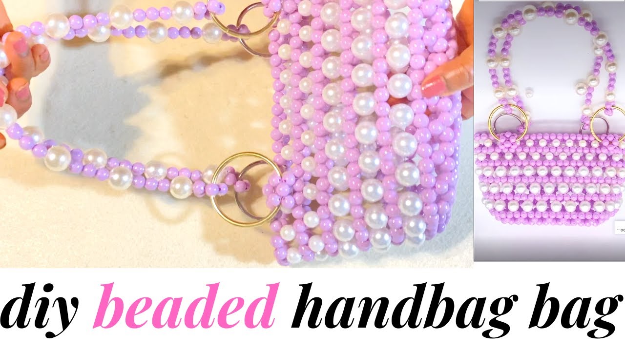 how to use simple steps to make a beaded bag//how to make a beaded bag ...