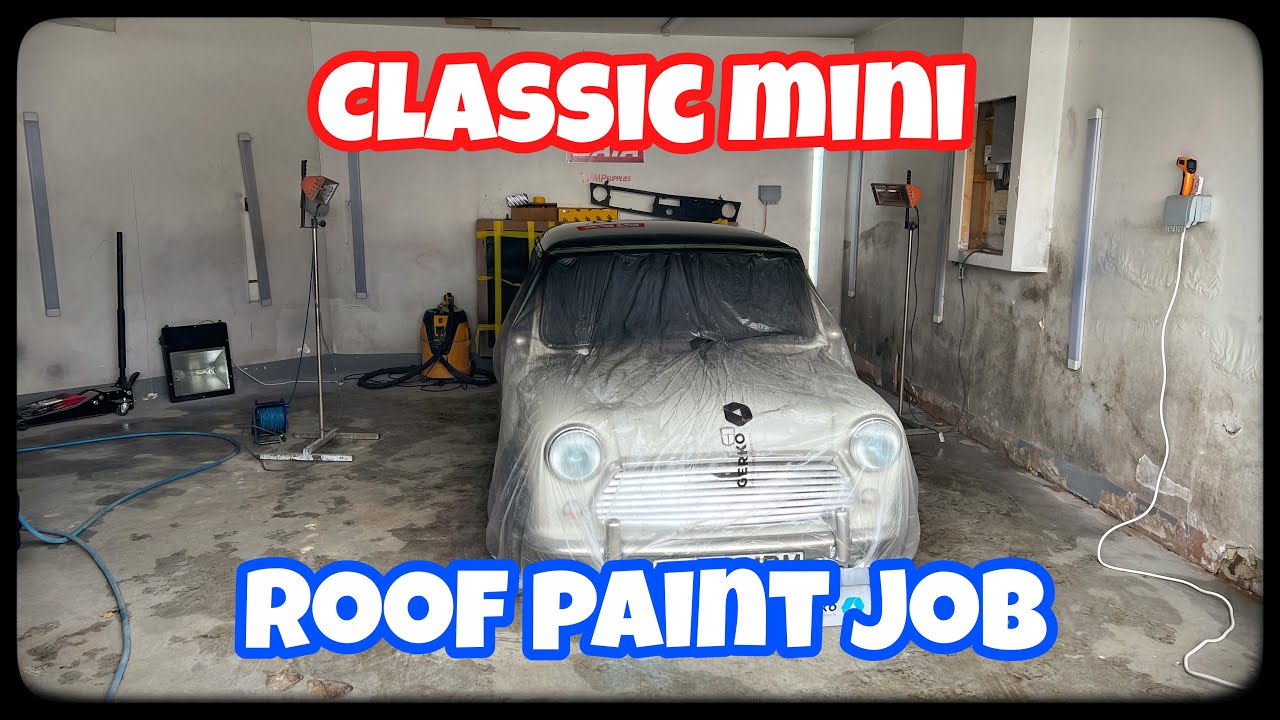 Classic mini roof paint job colour change - YouTube