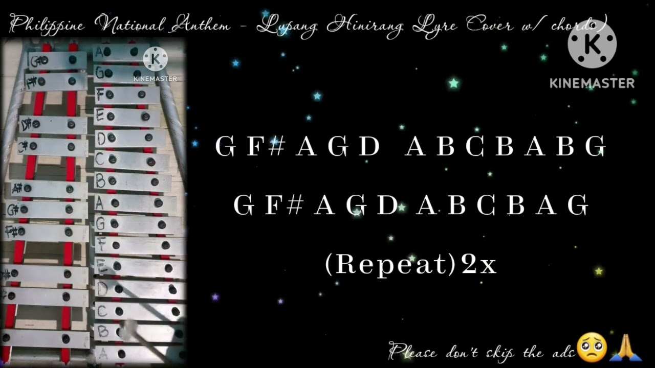 Xylophone Chords Of Lupang Hinirang JOPAY Mayonnaise,, Lyre Cover,,