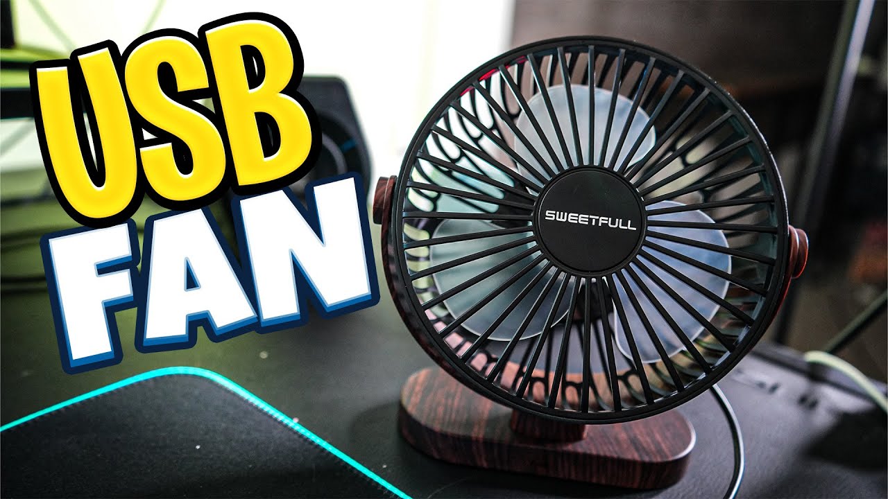 Portable Desk USB Fan - Actually pretty powerful! - YouTube