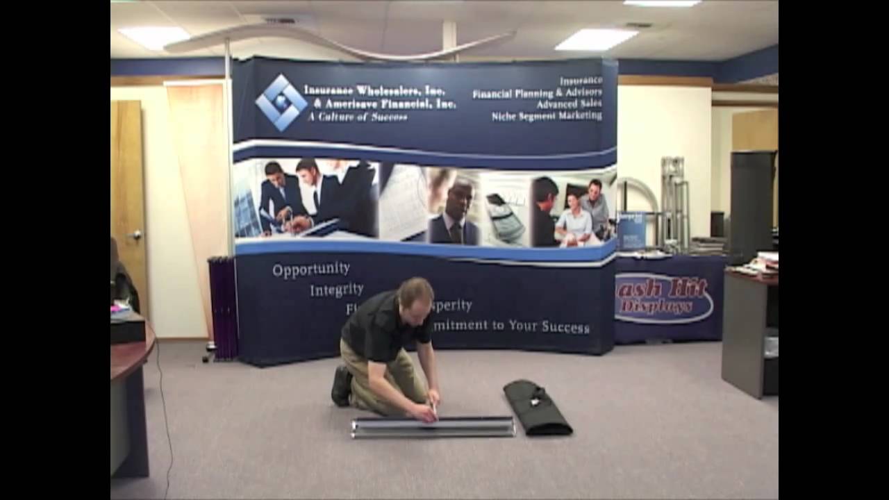 How to Set up Banner Stand Trade Show Display - YouTube