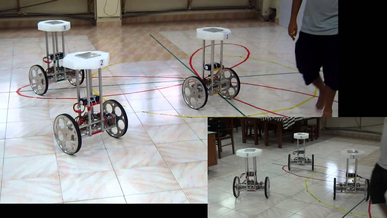 Average consensus of Mobile Inverted Pendulum robots - YouTube