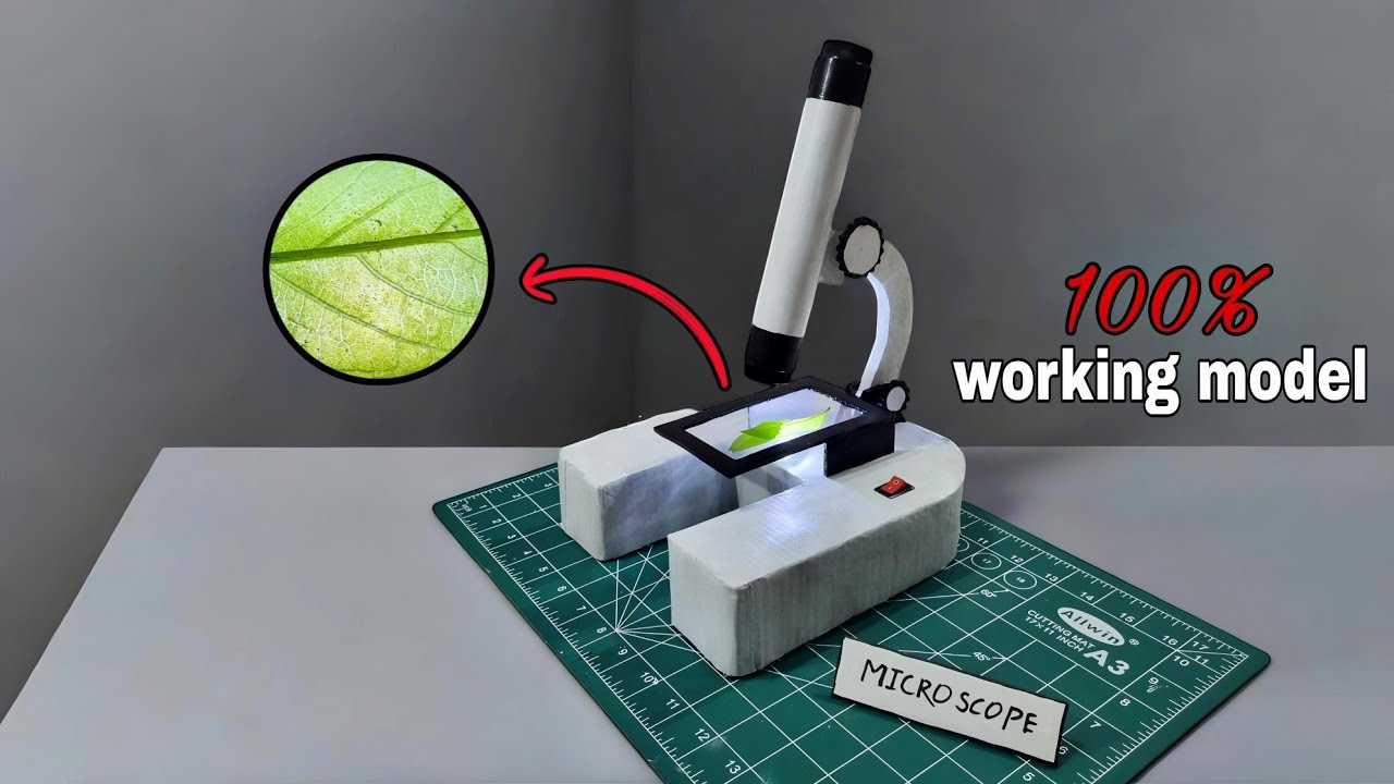 How to make Microscope with cardboard | Science project 2024 | #projcet ...
