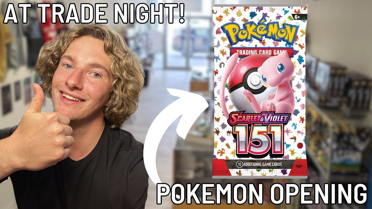 Opening POKEMON CARDS at TRADE NIGHT! - YouTube