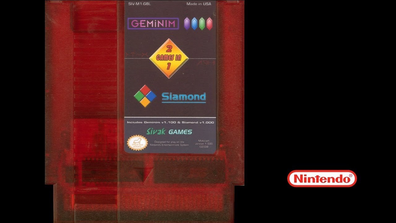 2 in 1 Geminim & Siamond (NES) Homebrew (Gameplay) The NES Files - YouTube