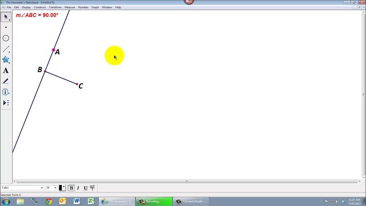 Introduction to Geometer's Sketchpad: Constructions - YouTube