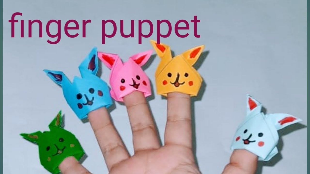 DiY simple bunny finger puppet | Paper craft | how to make finger ...