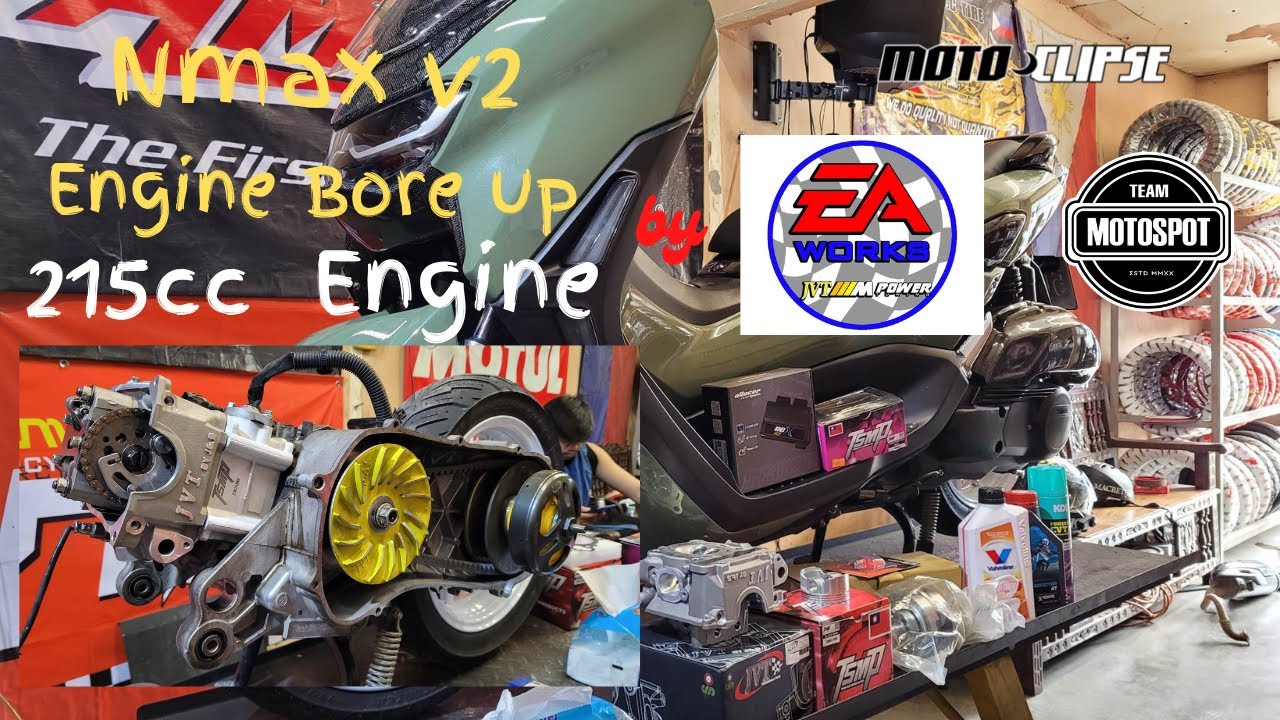 NMAX v2 Engine Bore up | 215 cc engine - YouTube