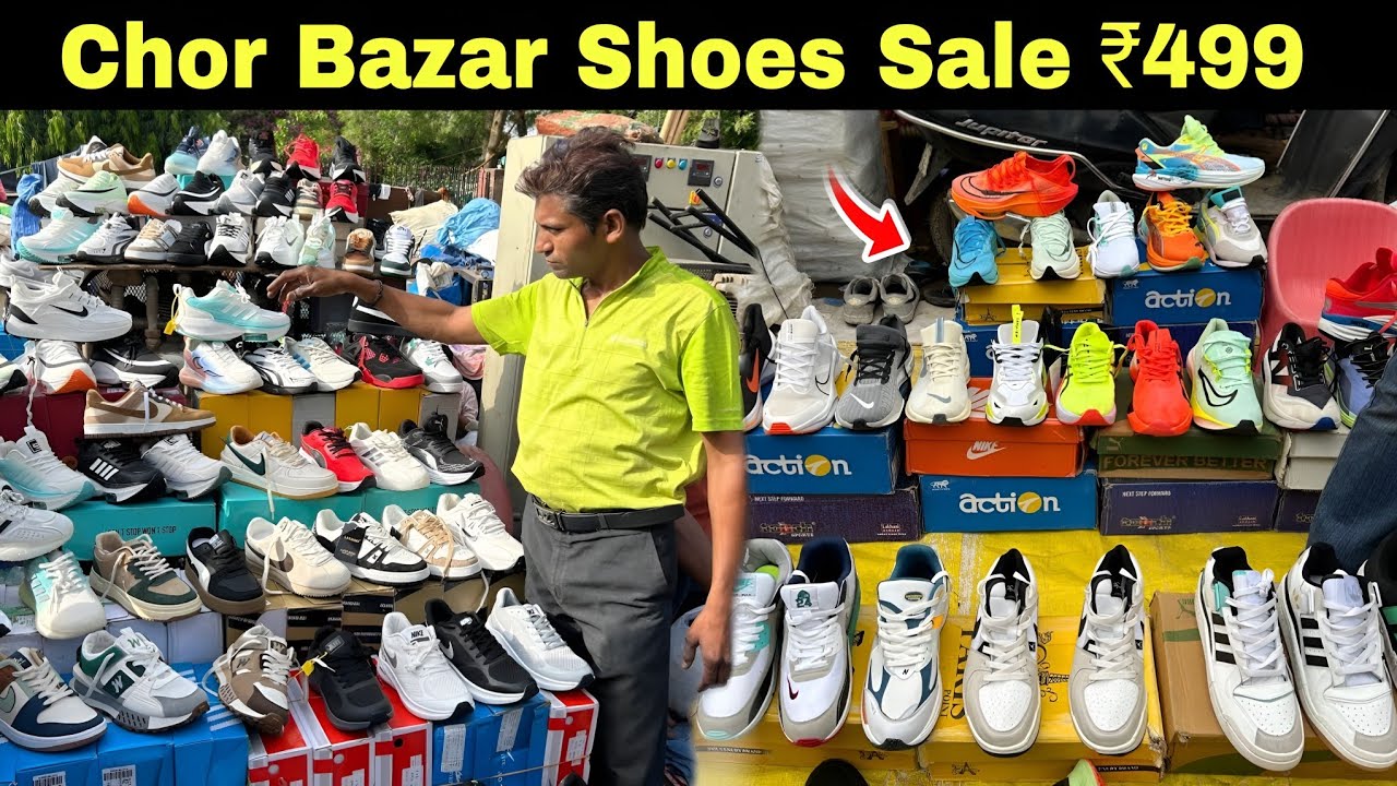 Chor Bazaar Shoes Market Shoes Under ₹999 | Cheapest Shoes market in ...