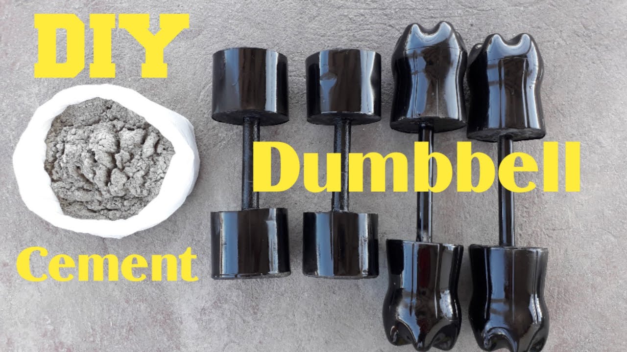 Simple & Easy Homemade Cement Dumbbell, using plastic bottle, DIY-gym ...