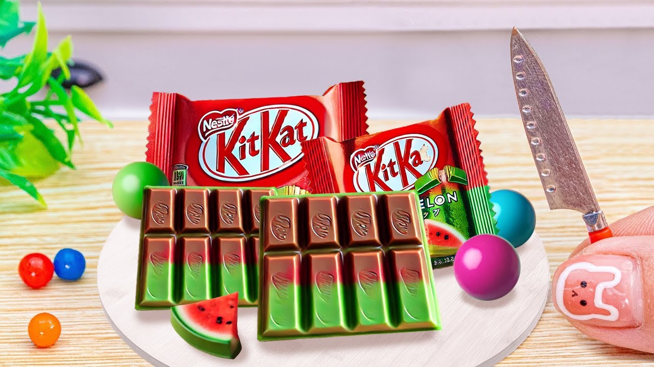 Sweet Rainbow Cake | Amazing KITKAT Dessert🍉 Watermelon Cake Using ...