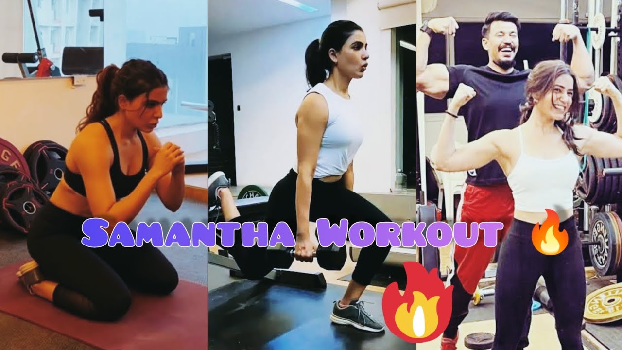 Samantha Gym workout 💪😯 #trending#video#youtube#youtubevideo#viral# ...