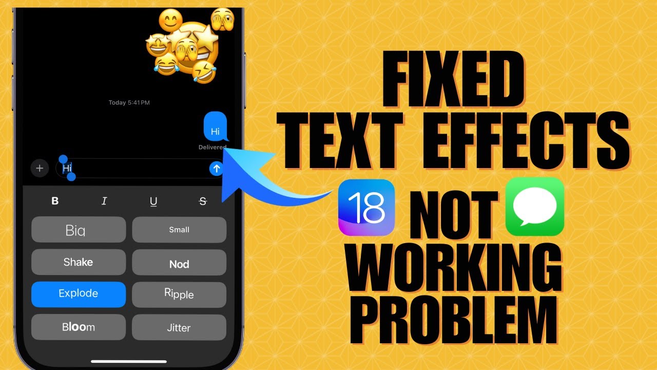 5 Tips to Fix iOS 18 Text Effects Not Working on iPhone - YouTube