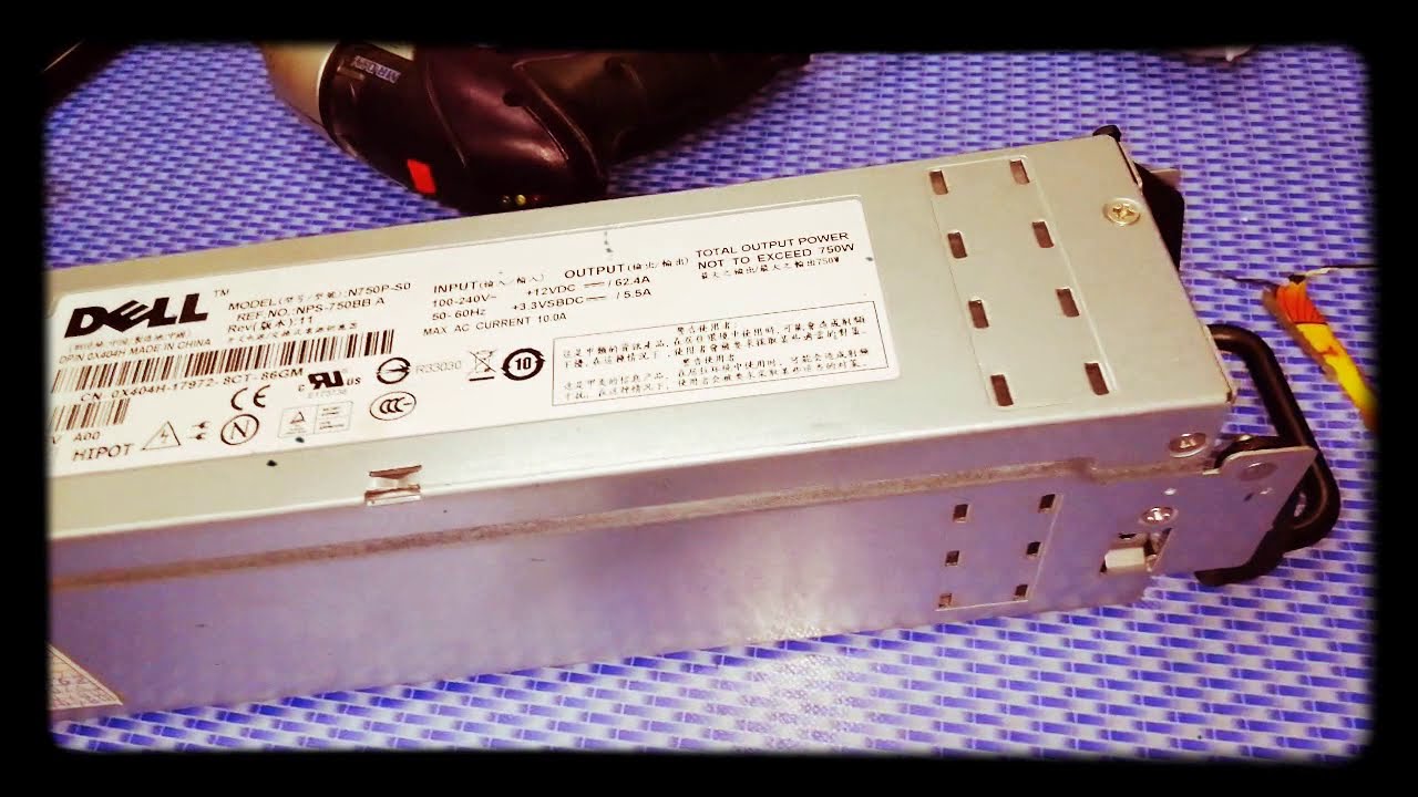 Modification of Dell Server PSU N750P-S0 - YouTube