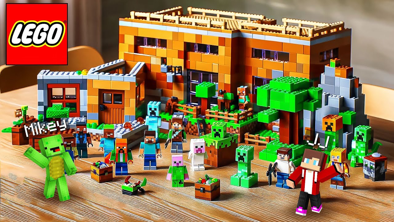JJ and Mikey Became Real Life LEGO Toy - Minecraft Maizen - YouTube