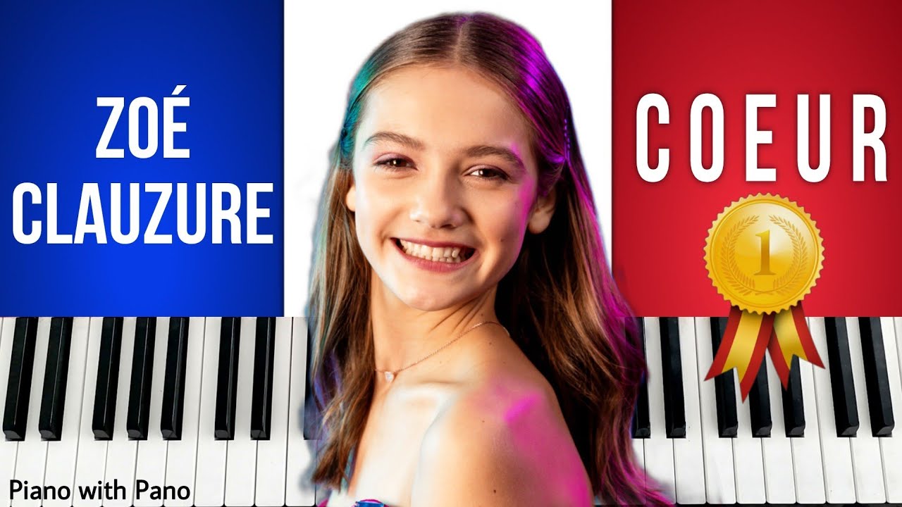Zoé Clauzure - Coeur | France 🇫🇷 | Piano Cover | Junior Eurovision 2023 ...
